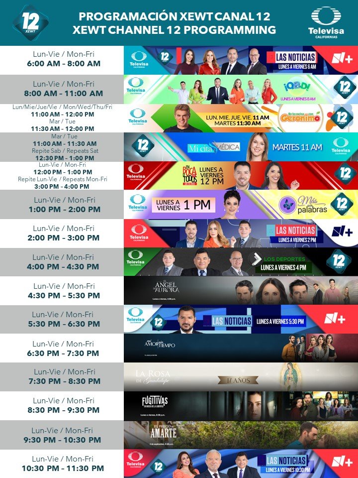 Guía de programación - XEWT 12